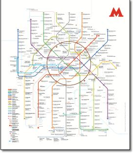 Russia Moscow rail train maps